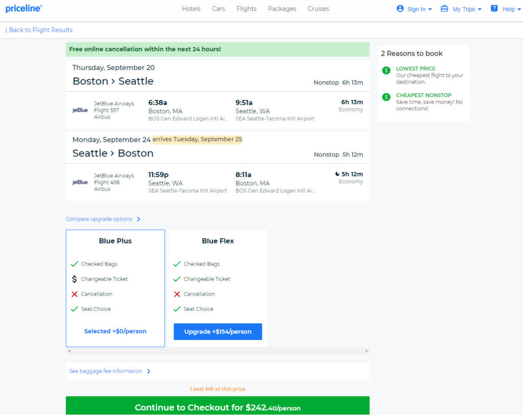 jetBlue / Alaska Air – $242: Boston – Seattle (and vice versa ...