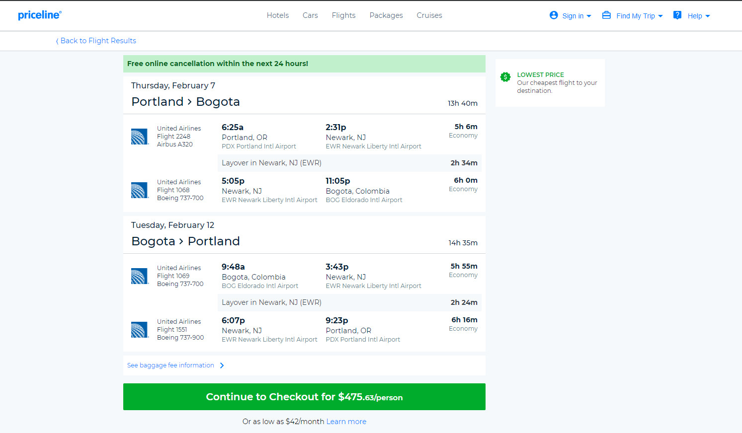 United – $476: Portland – Bogota, Colombia. Roundtrip, including all ...