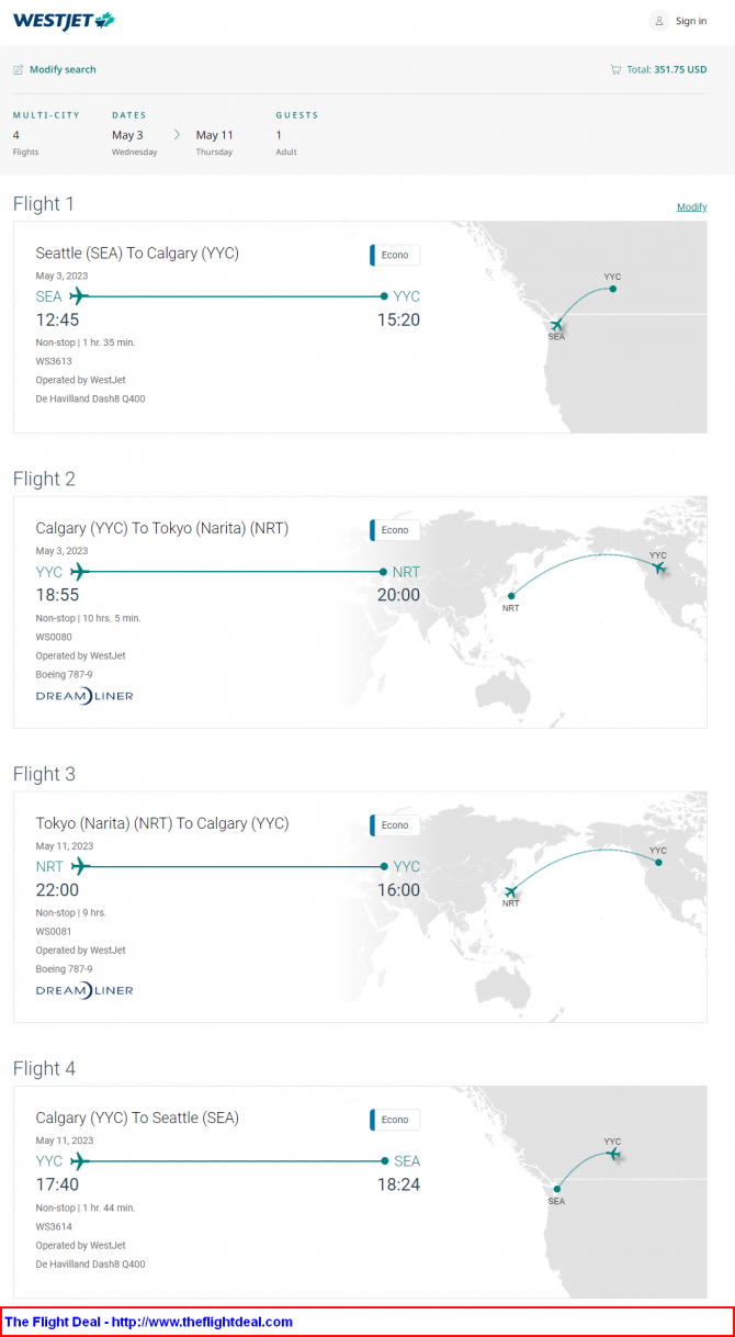 [FARE GONE] WestJet: Seattle – Tokyo, Japan. $352. Roundtrip, including ...
