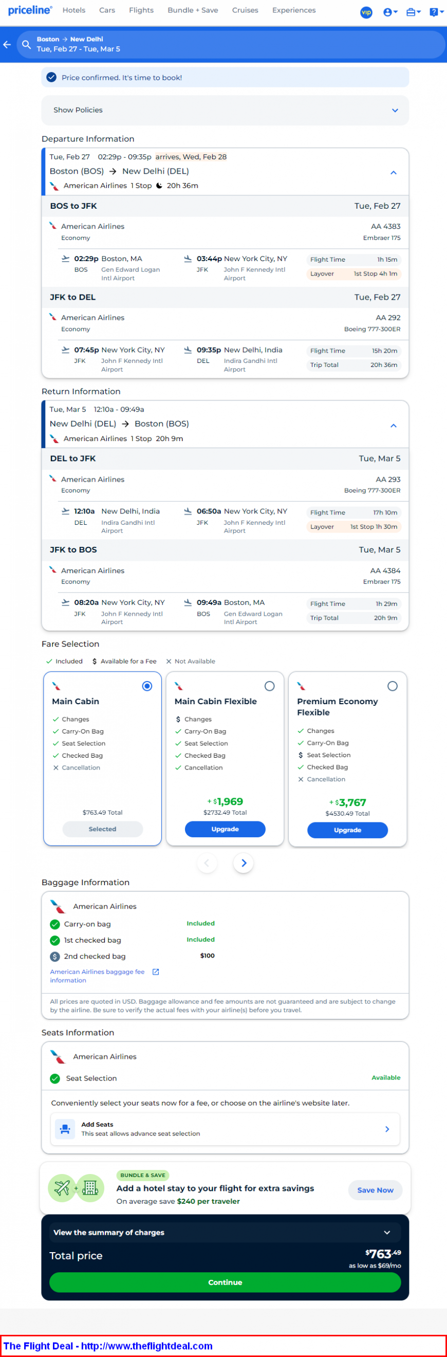 American: Boston – New Delhi, India. $763. Roundtrip, including all ...