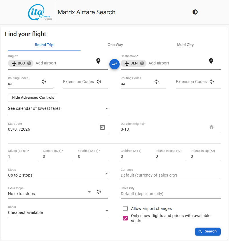 United: Boston – Denver, Colorado (and vice versa). $133 (Basic Economy ...